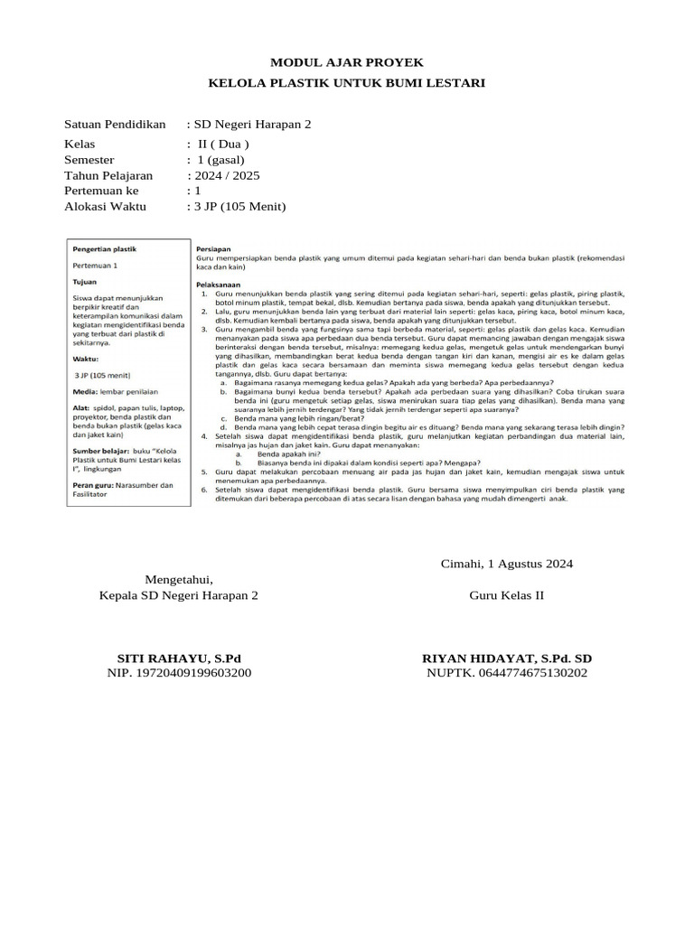 Modul Ajar Projek | PDF