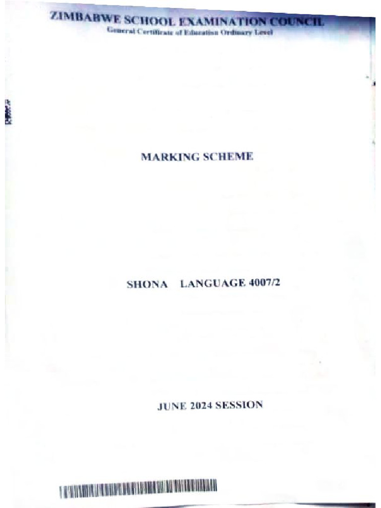June Shona P2 2024 Marking Scheme | PDF