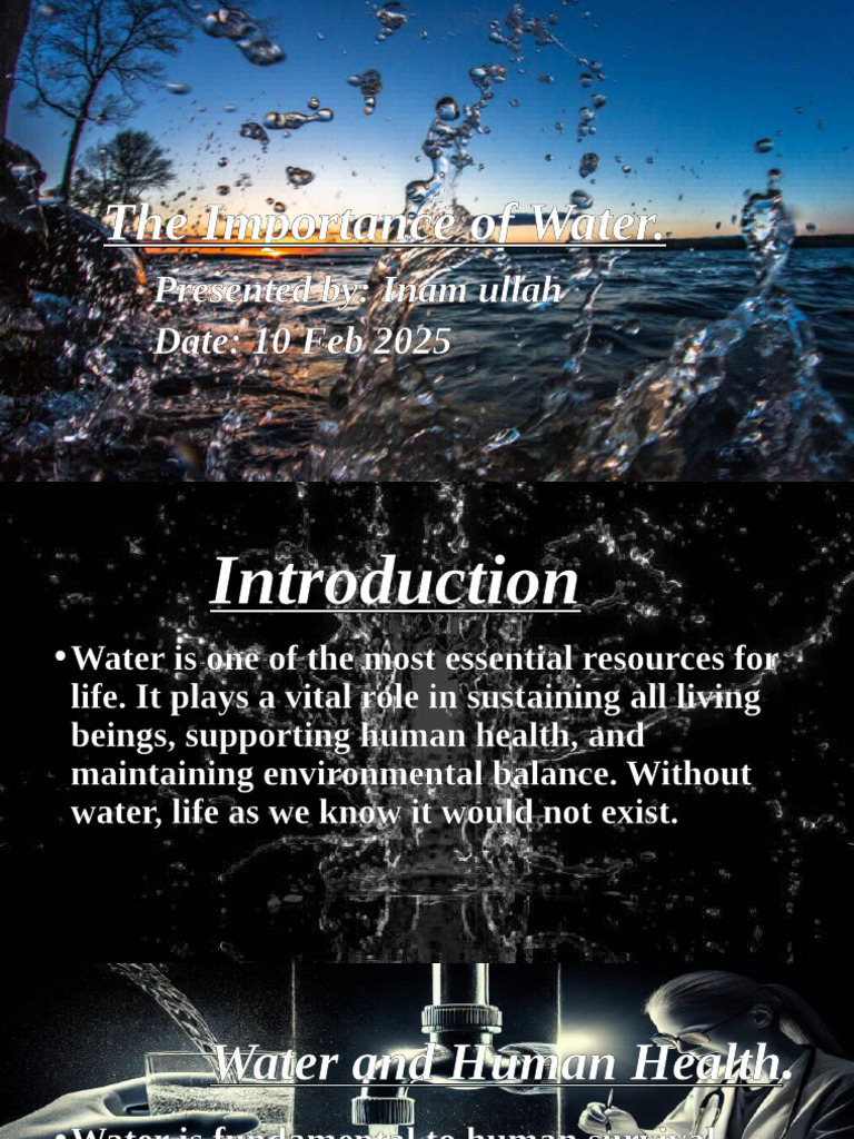 The Importance of Water | PDF