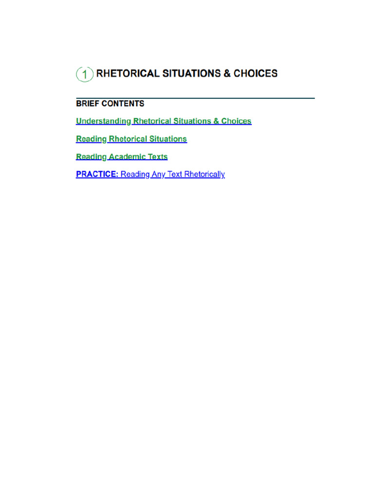 Chapter-1-Rhetorical Situations - Choices | PDF