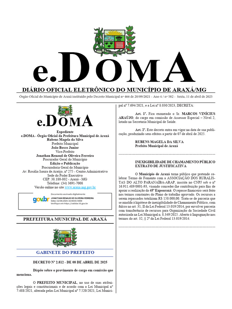 Edoma 11 04 2025 5bano 04 N c2 Ba 582 5d 1 Assinado | PDF | Justiça ...