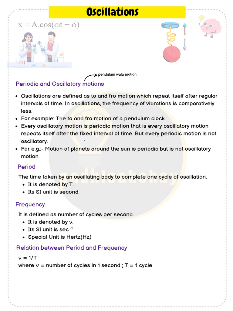 Examples of Oscillatory Motion | PDF | Oscillation | Frequency