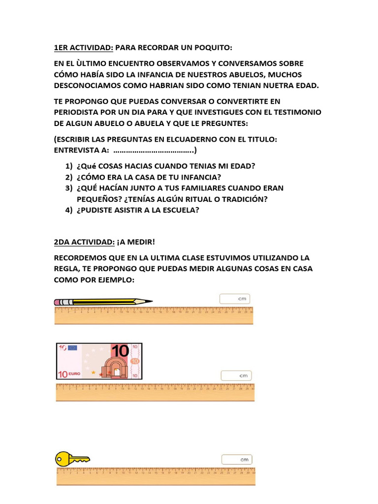 Actividades para La Casa | PDF