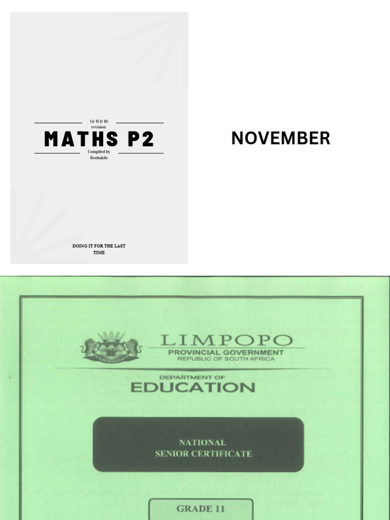 Maths p2 G11 and 10 Revision | PDF | Mathematics