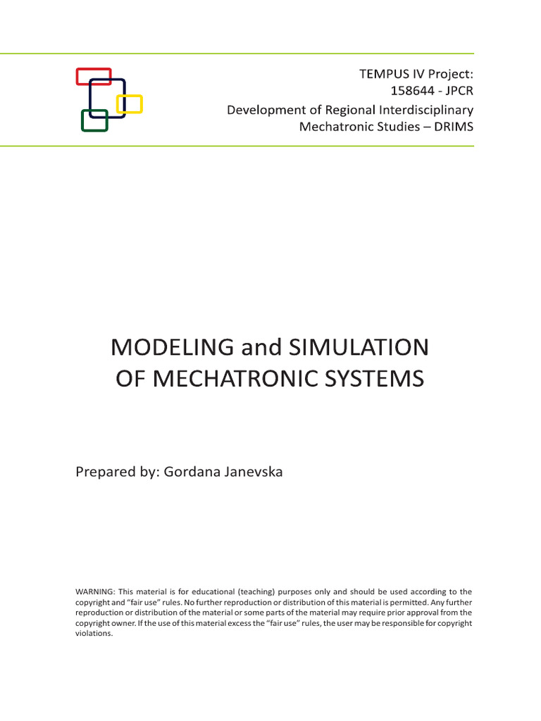 Modeling and Simulation of Mechatronic S | PDF | Discrete Time And ...