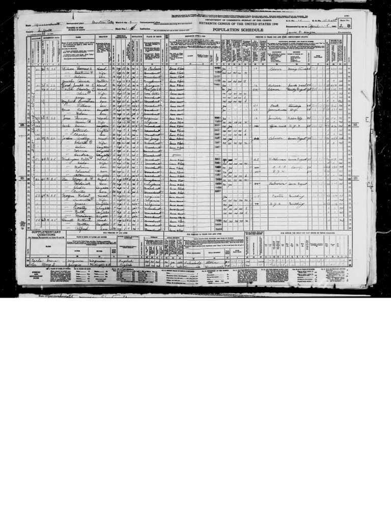 Census.1940.US - MA.Suffolk - Boston.ED 15-345a.sheet 2B | PDF