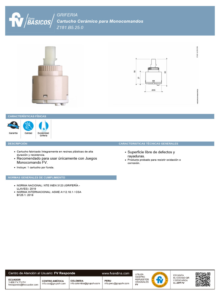 Ficha Técnica Z181-B5-25-0 | PDF