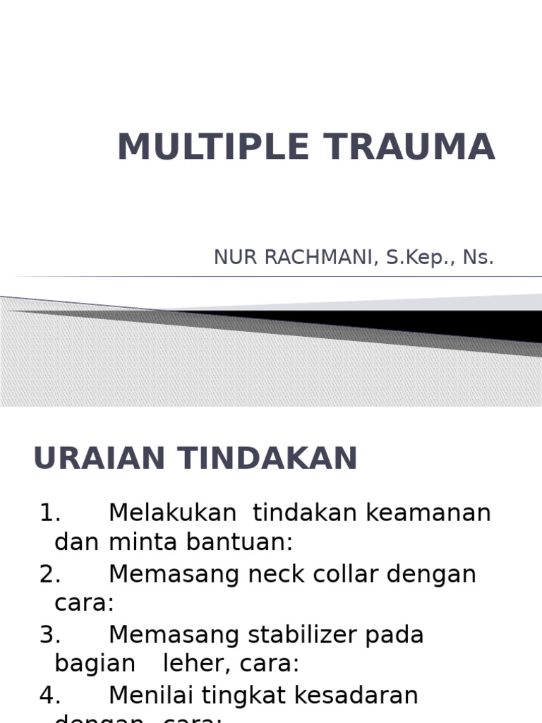 MULTIPLE TRAUMA | PDF