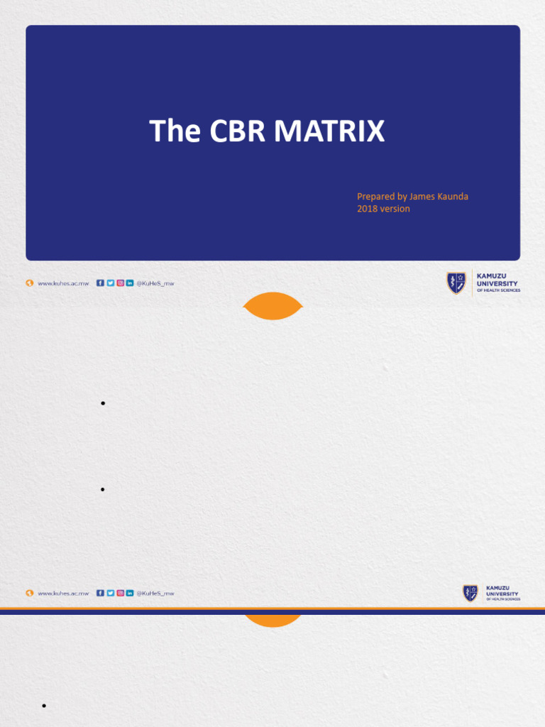 CBR CBID Presentation Two | PDF | Physical Therapy | Health Care