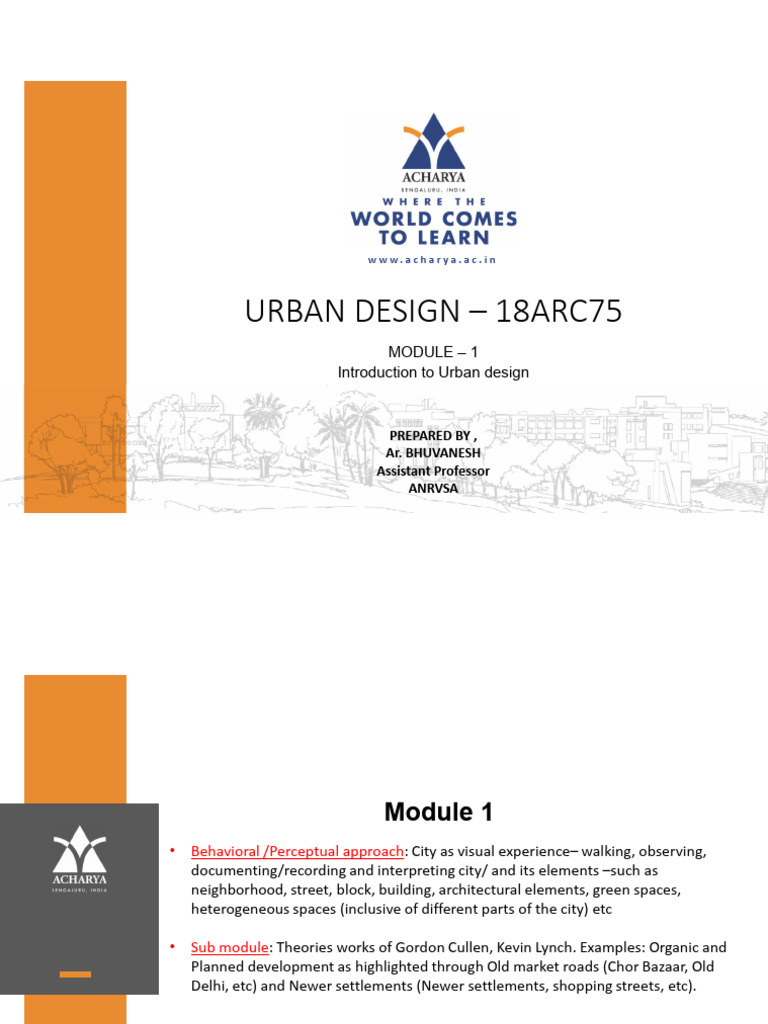 18arc75 - Urban Design - Module 1 | PDF | Urban Design | Geographic ...