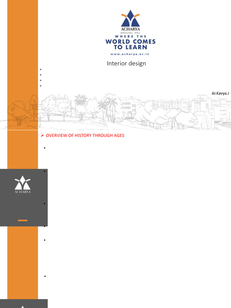 MODULE 1 - Overview - History of Interior Deisgn | PDF | Furniture ...