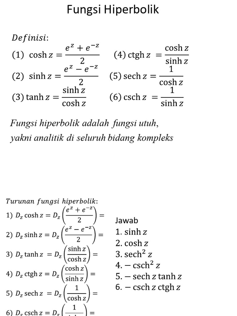 3.3 Fungsi Hiperbolik | PDF