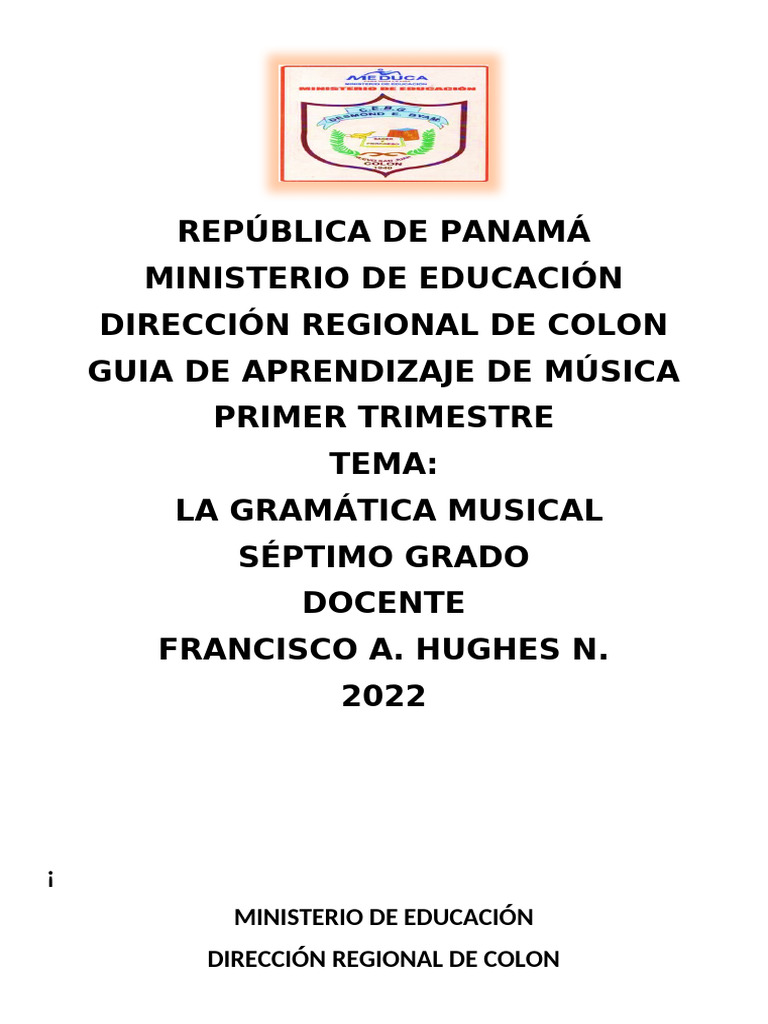 Guia 7 Mo Semanal de Repaso | PDF | Clave | Composiciones Musicales