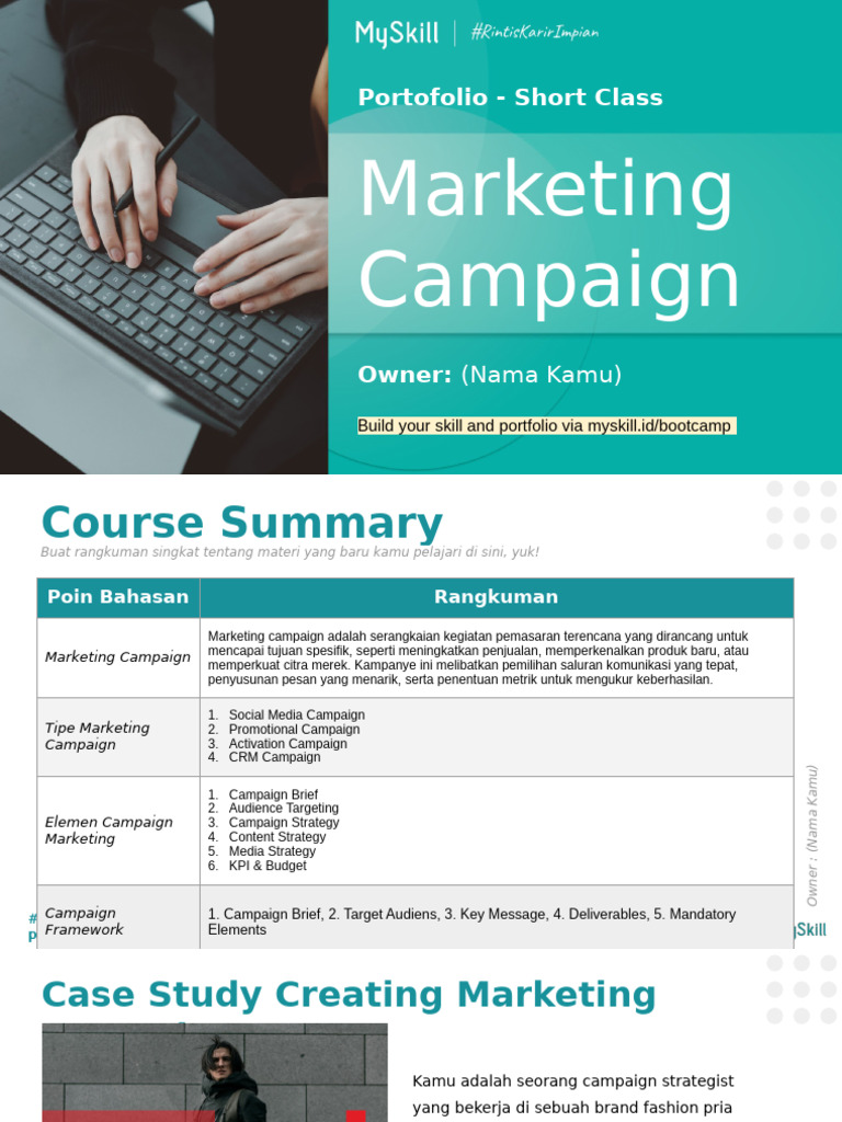 Short Class Portfolio - Creating Marketing Campaign | PDF