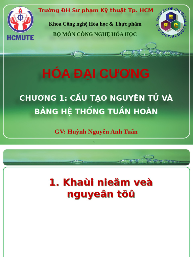 Chương 1 - Cấu tạo nguyên tử và bảng HTTH | PDF