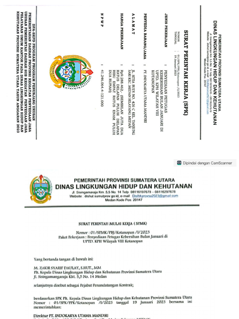 SPK Kebersihan 19 Jan 2023 | PDF