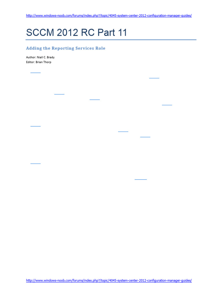 SCCM 2012 RC Part 11 - Adding The Reporting Services Role | PDF ...