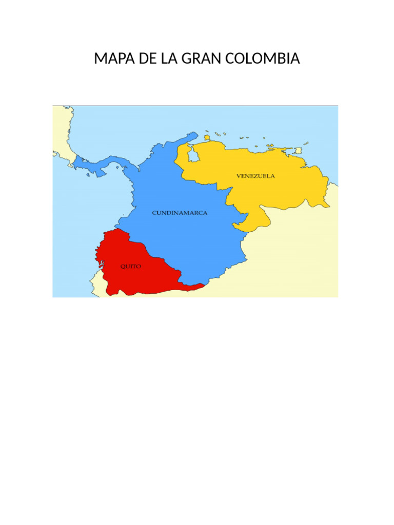 Mapa de La Gran Colombia | PDF