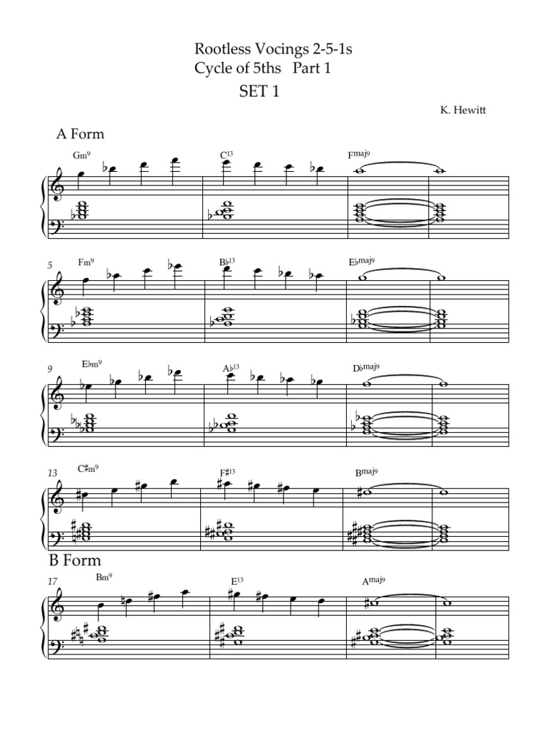 Rootless Voicings Exercise 251 | PDF