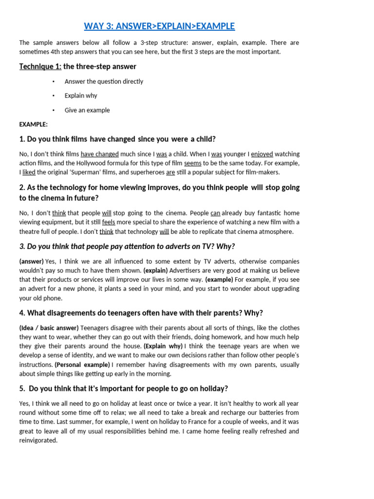 IELTS Speaking Part 3 Guide | PDF | Advertising