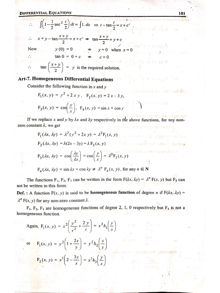 CH-1 Differential Equation PART2 | PDF