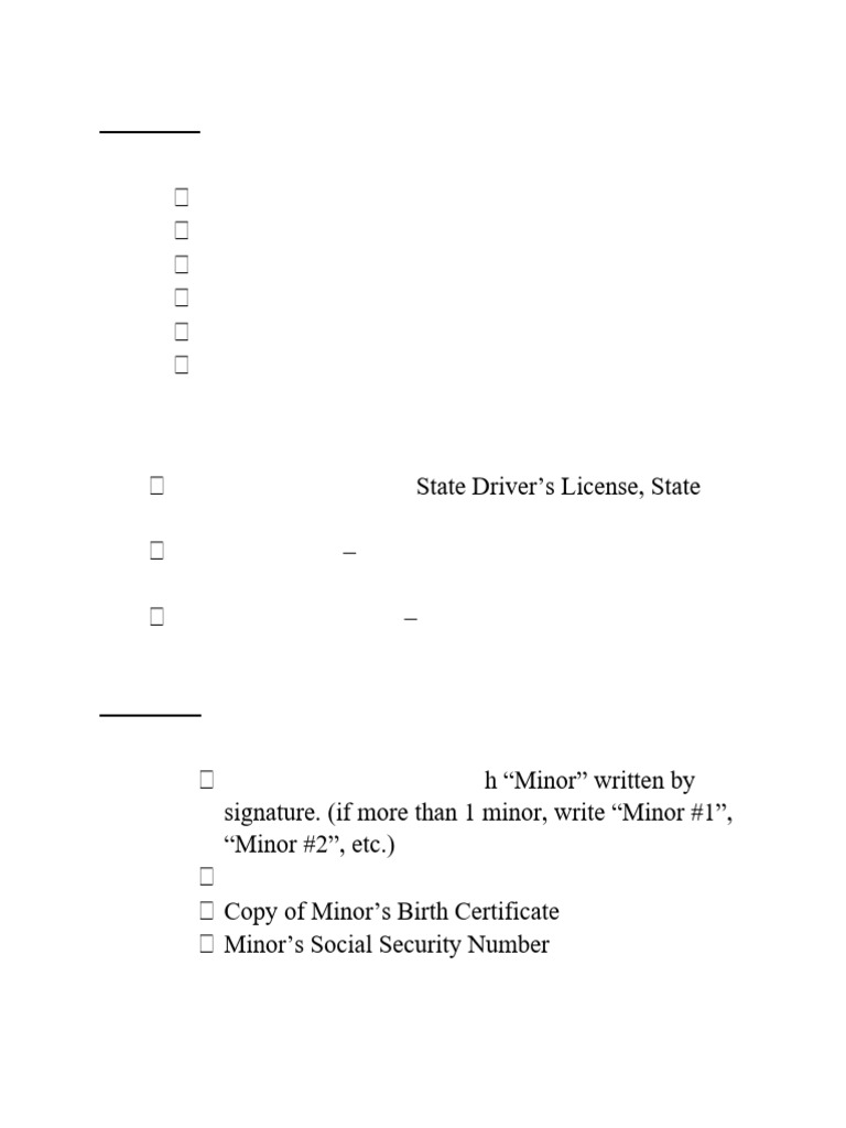 Required Documents Checklist | PDF