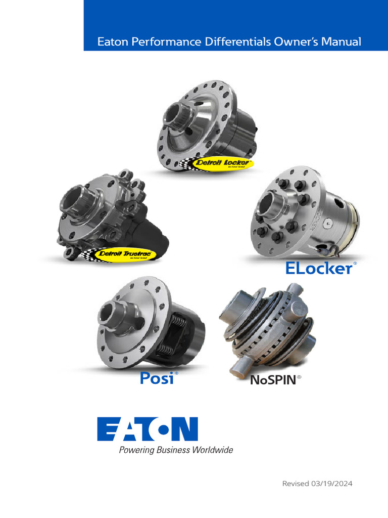 Eaton Differentials Owners Manual | PDF | Manual Transmission | Transportation Engineering