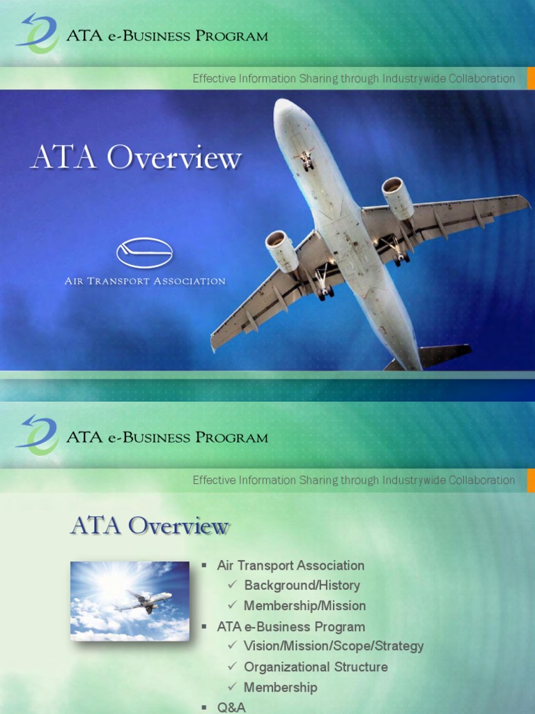 ATA Overview | PDF | Airlines | Electronic Business