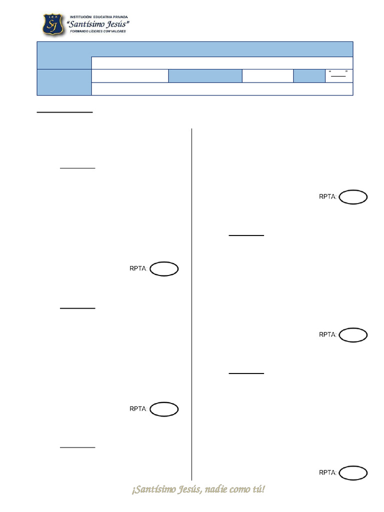 Prac 01 - Mat II 6to Grado - Mensual 2025 | PDF