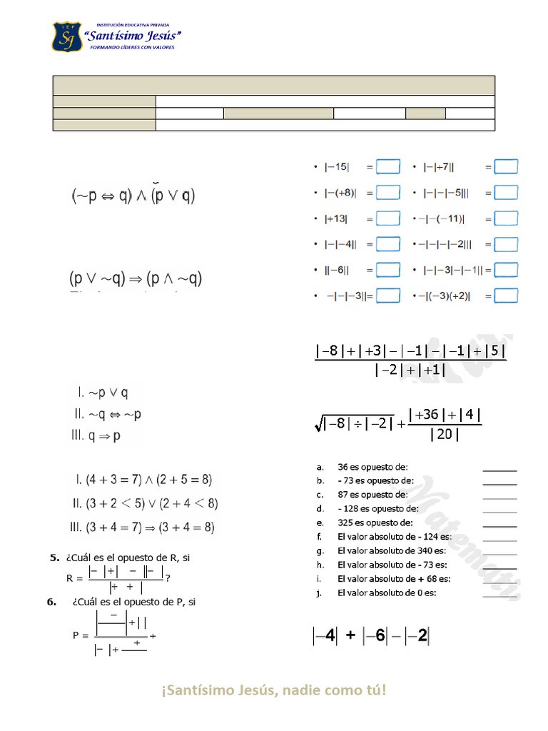 PC n1 Mate Algebra 6to Prim 2025 | PDF