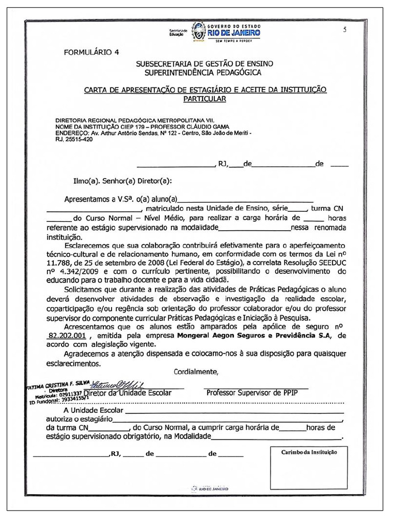 FORMULÁRIO 4 (Particular) | PDF