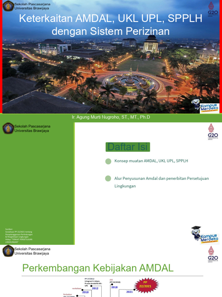 Keterkaitan AMDAL, UKL UPL, SPPLH Dengan Sistem Perizinan | PDF