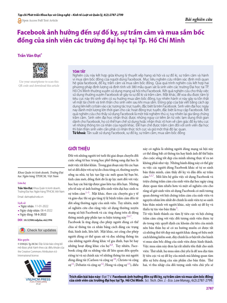 Facebook Effects On Envy Depression and Impulse Bu | PDF