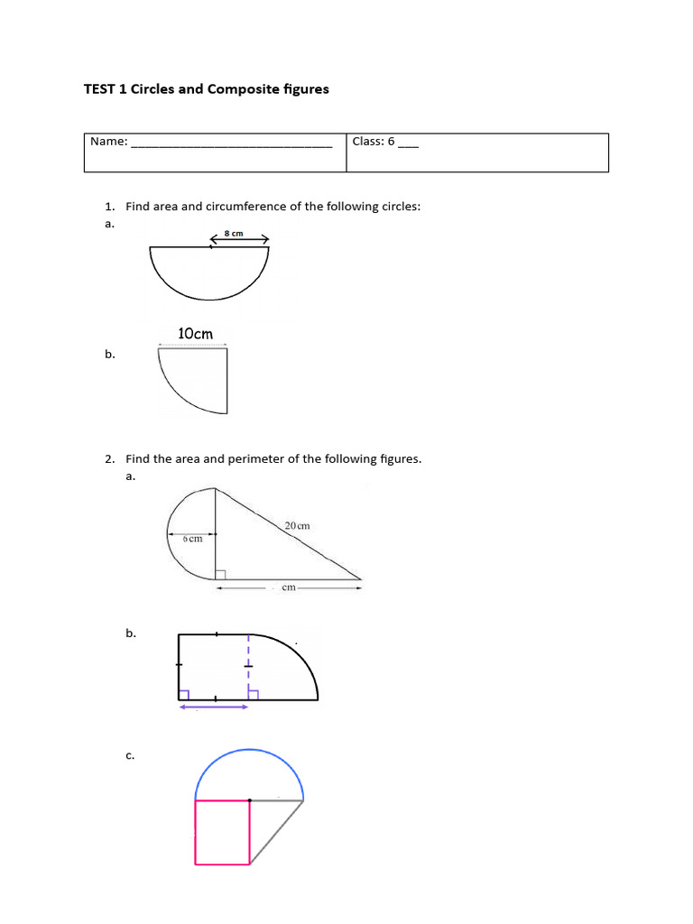Snap Quiz on Circles and Figures | PDF