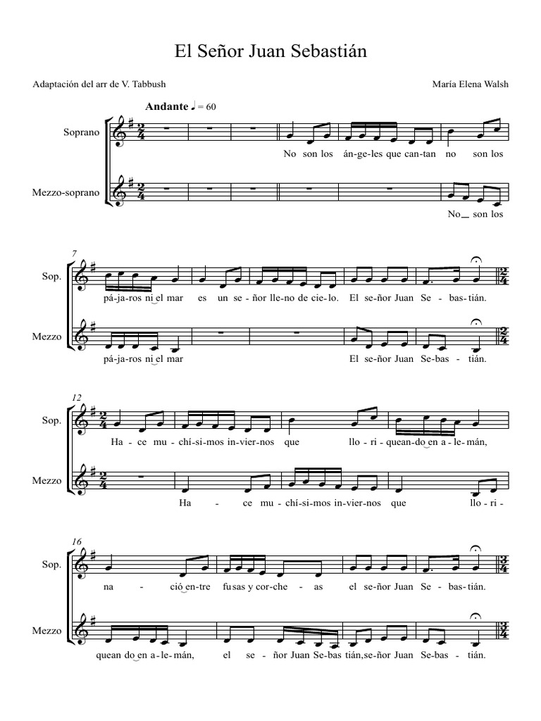 El Señor Juan Sebastián Coro | PDF | Canto | Música vocal