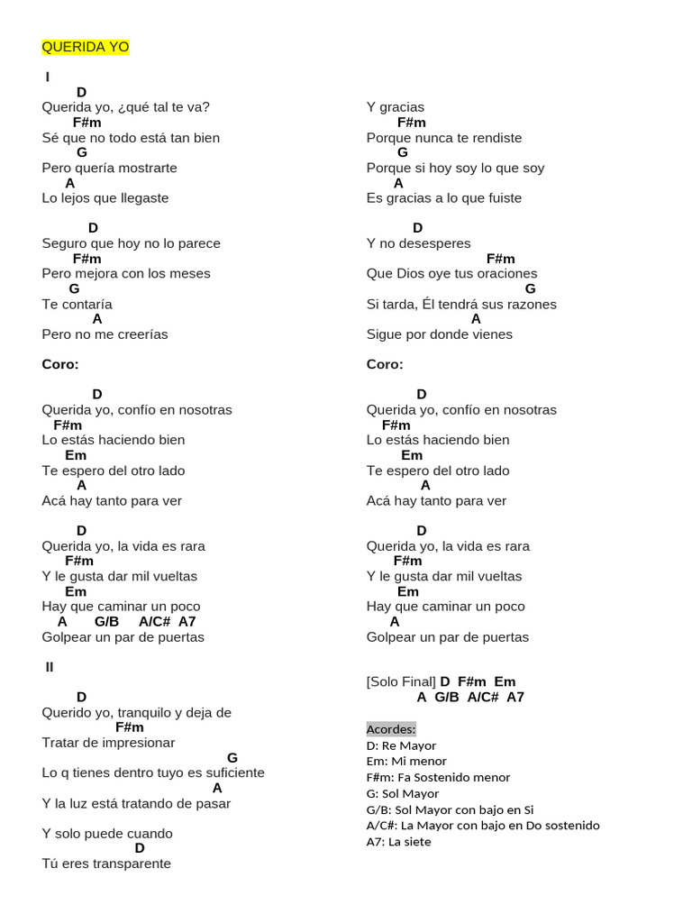 Querida Yo | PDF