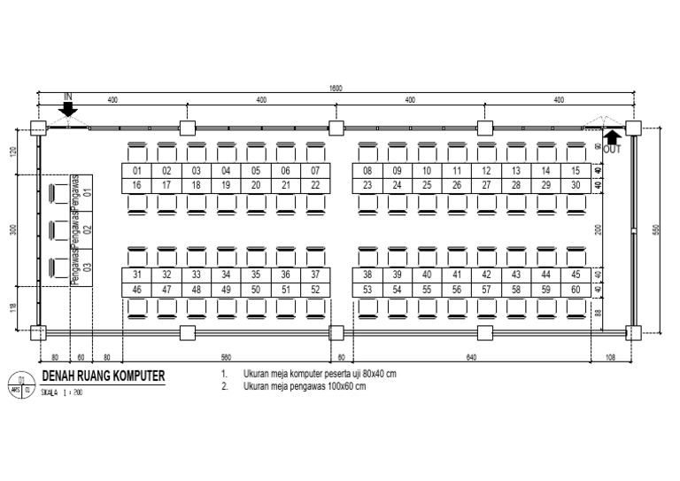 Denah Ruang Komputer DT Center | PDF