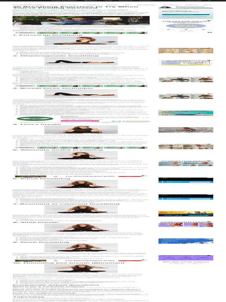 10 Breathing Techniques For Stress Relief | PDF | Breathing | Exhalation