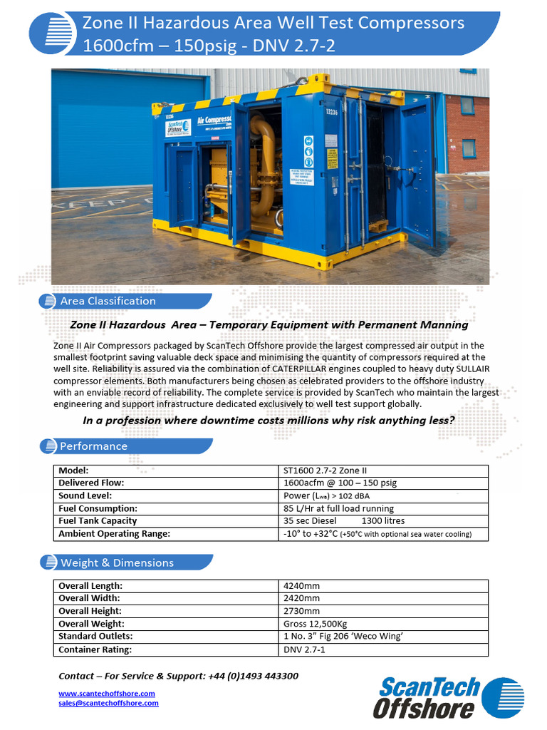 Zone II Well Test Compressors DNV 2.7-2 | PDF | Manufactured Goods