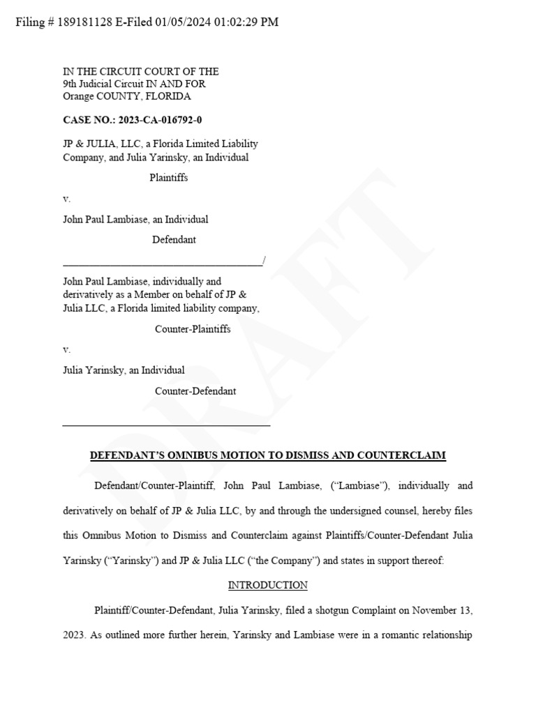 JP & Julia LLC Lawsuit Overview | PDF | Lawsuit | Cause Of Action