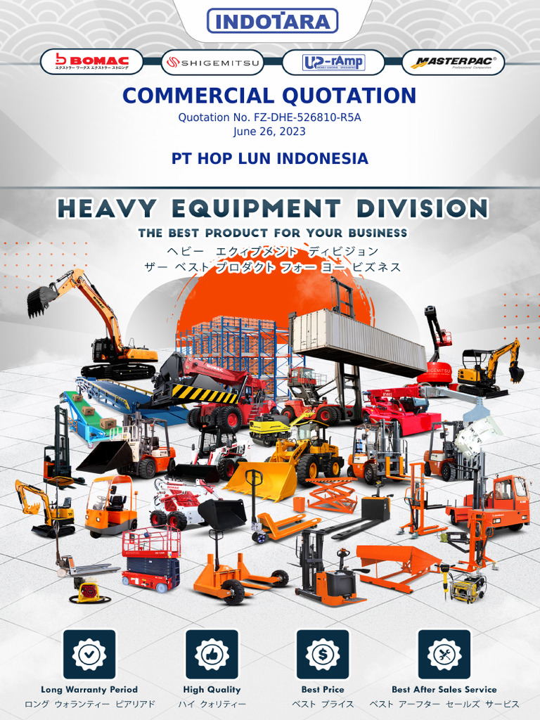 Commercial Quotation for Scissor Lift | PDF | Elevator | Manufactured Goods