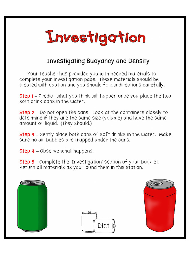 Density & Buoyancy investigation. | PDF