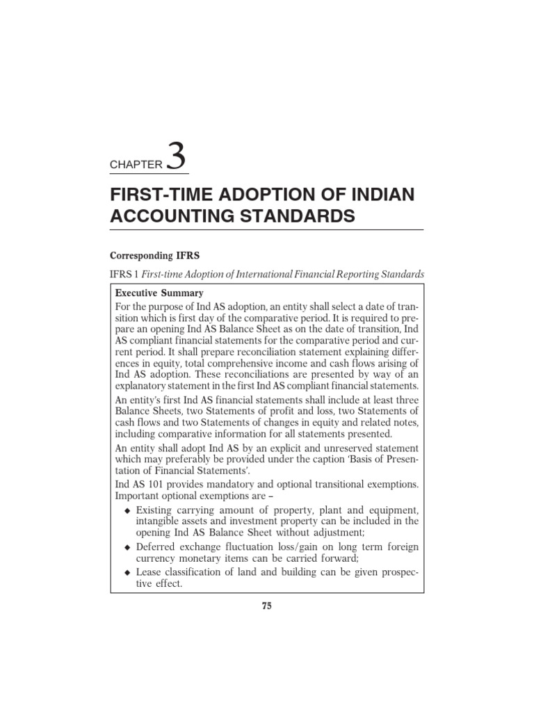 First-Time Adoption of Ind AS Explained | PDF | Income Statement ...