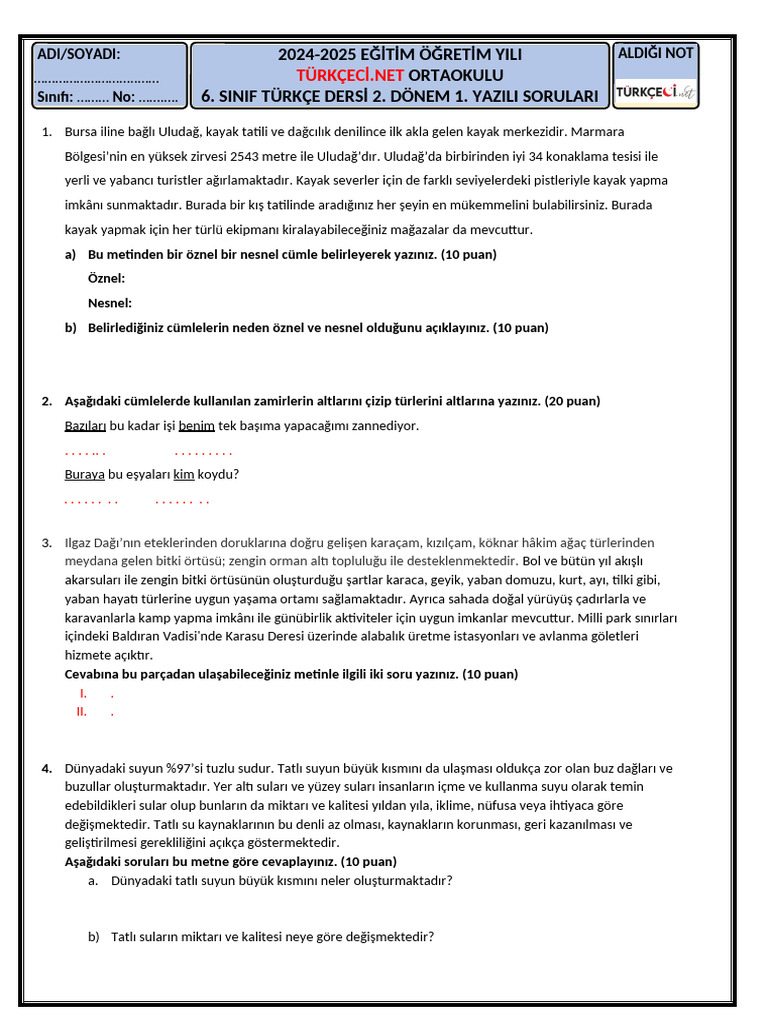 2 2024-2025-Egitim-Ogretim-Yili-Turkce-Dersi-6.-Sinif-2.-Donem-1.-Ortak-Yazili-MEB-Yayinlari-2 ...