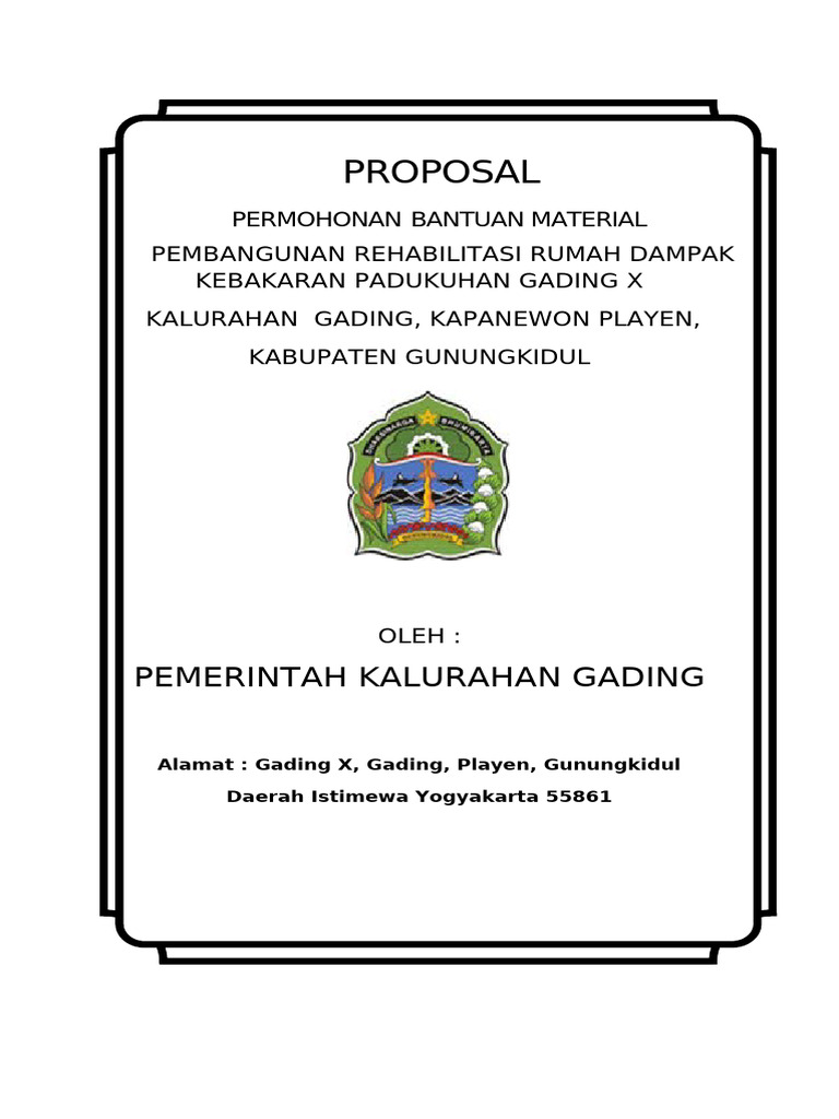 PROPOSAL Bantuan Rumah Sendang II | PDF