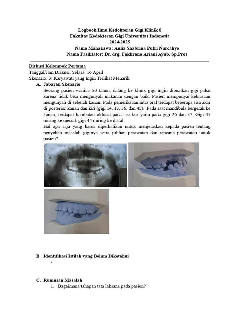 Logbook Ikgk 8 SK 3 - Aulia Shabrina - 2206819110 | PDF