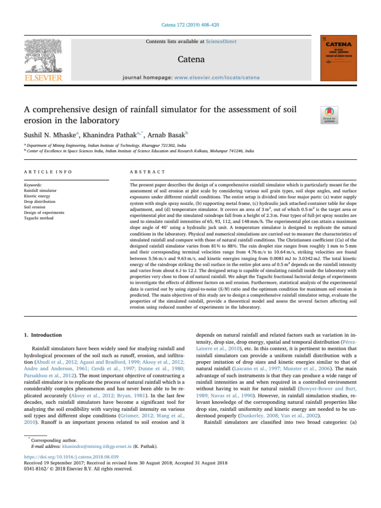 A Comprehensive Design of Rainfall Simul | PDF | Drop (Liquid) | Rain