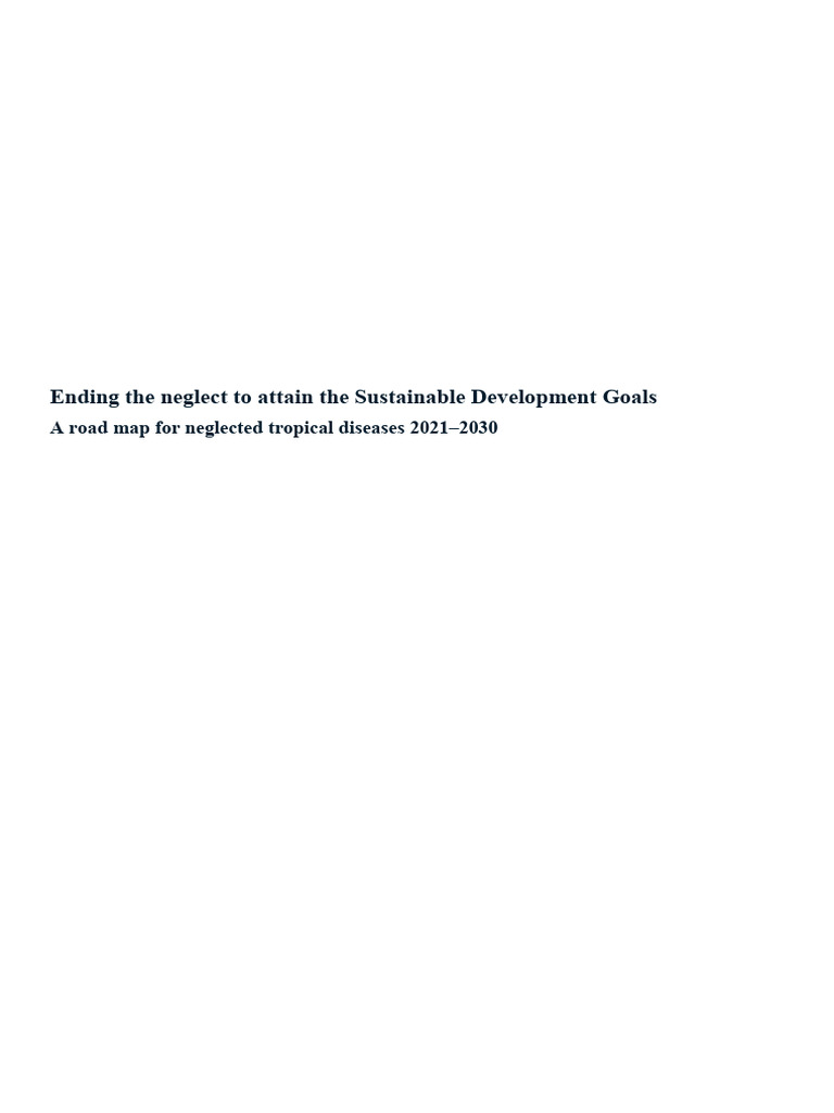 WHO Revised Draft NTD Roadmap2021 2030 23apr2020 | PDF | Health ...