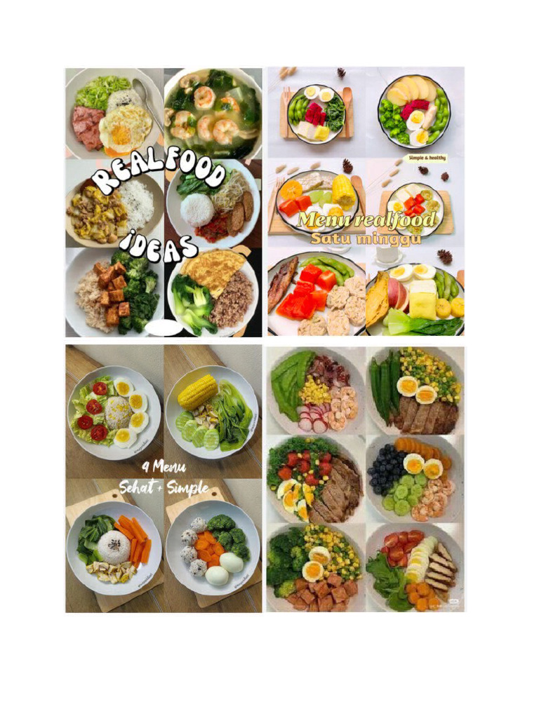 Contoh Makanan Real Food | PDF