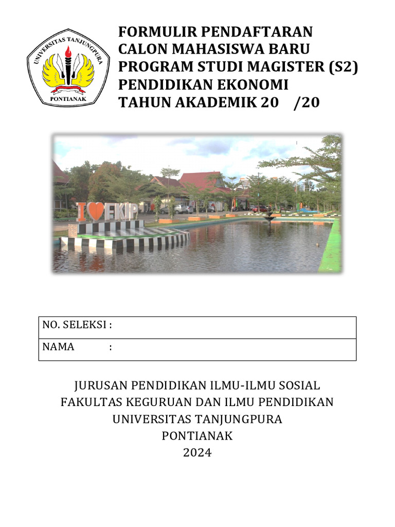 Formulir Pendaftaran s2 Pe 2024-2025 | PDF